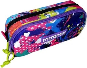 Mitama 2Zip / Penál / music sticker / 2 přihrádky
