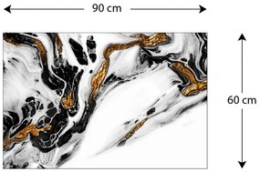Allboards,Skleněná magnetická tabule- dekorativní obraz ZLATO BÍLÝ MRAMOR 90x60 cm,TS96_40012