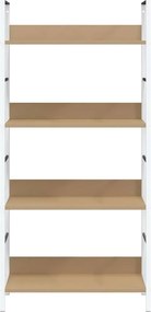 4patrová knihovna dub 60 x 27,6 x 124,5 cm kompozitní dřevo 288225