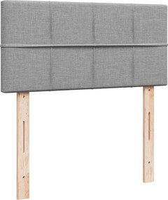 Box spring postel s matrací světle šedá 90x200 cm textil 3286951