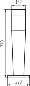 Sloupkové svítidlo Kanlux INVO OP 77-L-GR E27 IP54 grafit 29172