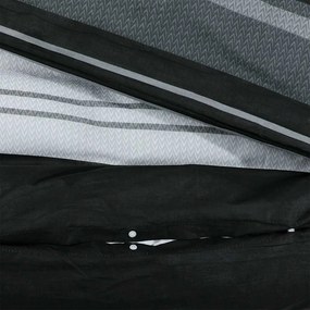 Sada ložního prádla černá a bílá 135 x 200 cm bavlna 136499