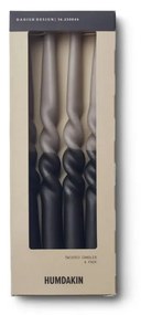 Svíčky Twisted Candles Coal-Stone - 4 ks Humdakin