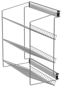 In-Design Úložný třípatrový koš Barva koše: stříbrná