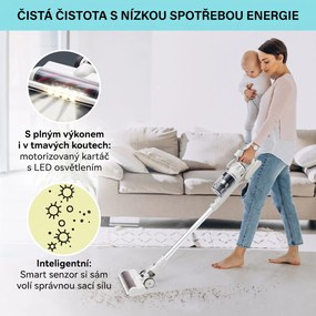 Klarstein LARMA bezsáčkový bezdrátový vysavač, baterie, 45 min výdrž, max. LED