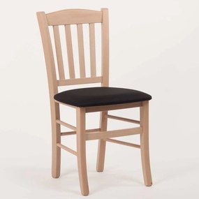 Stima Židle VENETA s čalouněným sedákem Odstín: Dub Sonoma, Látky: LUX černá 23