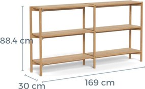 ACTONA Knihovna BRAIDWOOD dub 169x30 cm