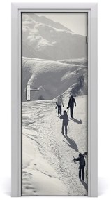 Fototapeta na dveře lidé lyžaře 85x205 cm