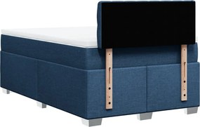 Box spring postel s matrací modrá 120x200 cm textil 3285868