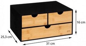 Organizér Practicality 3 šuplíky bambusový