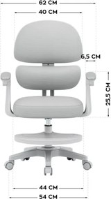 Dětská otočná židle Mark Adler Junior 4.4 Grey