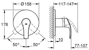 Grohe Eurosmart Baterie sprchová páková 24042002