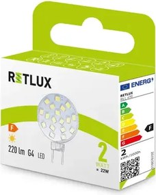 RETLUX RLL 470 SMD TALIREK G4 12V 2W / 220 lm / 3000K - teplá bílá