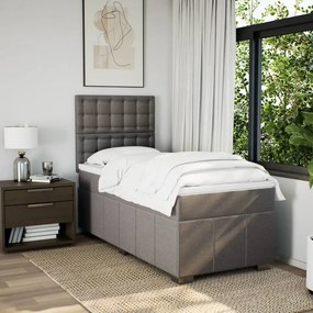 Box spring postel s matrací taupe 100 x 200 cm textil 3291597