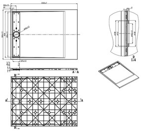 BPS-koupelny Obdélníková akrylátová sprchová vanička HYD-OSV-DEKO 120x90 černá