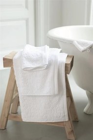 Pip Studio ručníky z bavlněného froté Tile de Pip, bílé (Luxusní ručníky z bavlněného froté v designu Tile de Pip v bílé barvě )