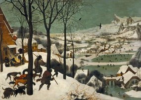 Pieter the Elder Bruegel - Obrazová reprodukce Hunters in the Snow (Winter), 1565, (40 x 30 cm)