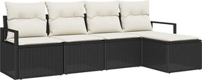 Set pohovek 5 ks Černá polyratan 3346337
