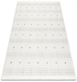 koberec NANO FH69A Diamanty, smyčkový, plošně tkaný bílá / šedá velikost 180x270 cm | krásné koberce cz