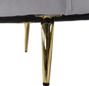 Designový 2-sed, šedá Velvet látka/gold chrom zlatá, EZIO TYP 2