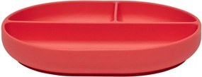Červený silikonový dětský talíř 17x21,5 cm Enkei – OYOY Mini