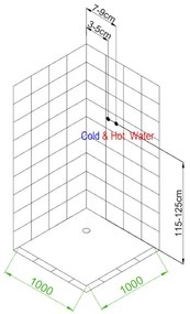 BPS-koupelny Hydromasážní box HYD-LI100, 100x100 cm, černá/transparent