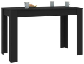 vidaXL Jídelní stůl černý 120 x 60 x 76 cm dřevotříska