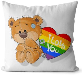 Polštář LGBT I love you (Velikost: 55 x 55 cm)