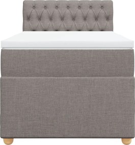 Box spring postel s matrací taupe 90x190 cm textil 3286546