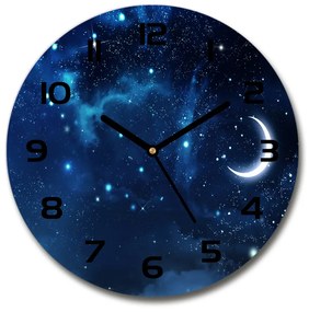 Wallmuralia Skleněné hodiny kulaté Hvězdné nebe fi 30 cm