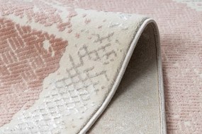 Dywany Łuszczów, Kusový koberec Core A004 Frame beige/pink, 180x270, růžová, chodba / předsíň