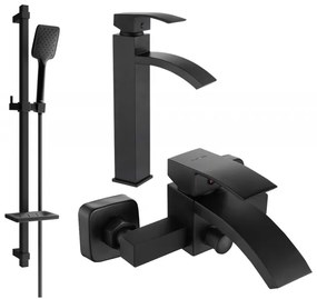 Mexen Libra DQ62 koupelnový set, černý - 745113DQ62-70