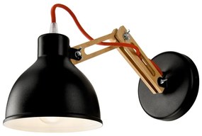 Černá nástěnná lampa LAMKUR Marcello