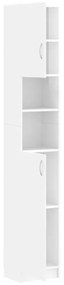 Koupelnová skříňka bílá vysoký lesk 32x25,5x190 cm dřevotříska