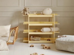 Dřevěná nástěná knihovna FRAME vanilková