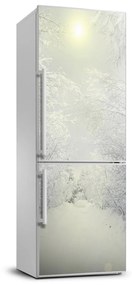 Wallmuralia Nálepka na ledničku samolepící Les zima 60x180 cm