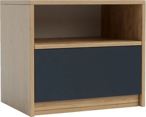 Noční stolek dub kraft zlatý / šedý grafit Viva
