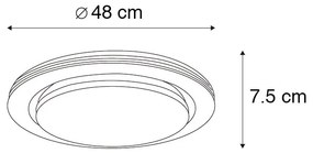 Chytré stropní svítidlo bílé 48 cm vč. LED a RGB stmívače - Jochem
