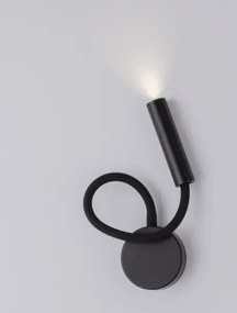 LED černá svítilna na zeď Sonica