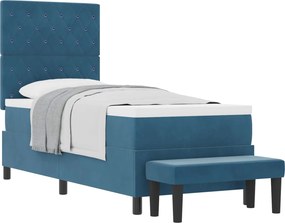 Postel s boxspringem s polštářem Tmavě moddrá 200 x 80 cm samet 3344412