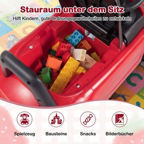 Costway Spolujízdné autíčko se světlem a ochranou proti převrácení a úložným