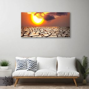 Obraz na plátně Slunce Poušť Krajina 140x70 cm