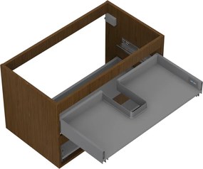 Mexen Box-A, závěsná skříňka 80 cm, 2 zásuvky, ořech, 91AX0-0800-470-2-86