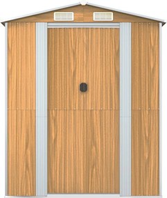Zahradní kůlna světle hnědá 192x855x223 cm pozinkovaná ocel 3147479