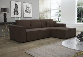 Casarredo - Komfort nábytek Rohová sedací souprava MORTANA rozkládací s úložným prostorem, hnědá Tokyo 06