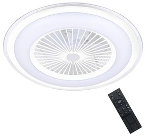 Milagro | LED Stmívatelné stropní svítidlo s ventilátorem ZONDA LED/48W/230V bílá + DO | MI1977