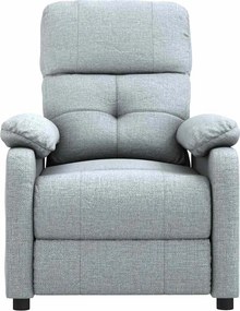 Masážní křeslo světle šedé textil 289672