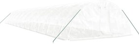 Skleník s ocelovým rámem bílý 110 m² 22 x 5 x 2,3 m 3188103