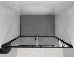 Mexen Exo, 2-křídlé posuvné 160x200 cm, 6mm čiré sklo, černý profil, 8152-160-000-70-00