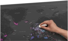 Stírací mapa světa Luckies of London Scratch Map Capitals Edition
